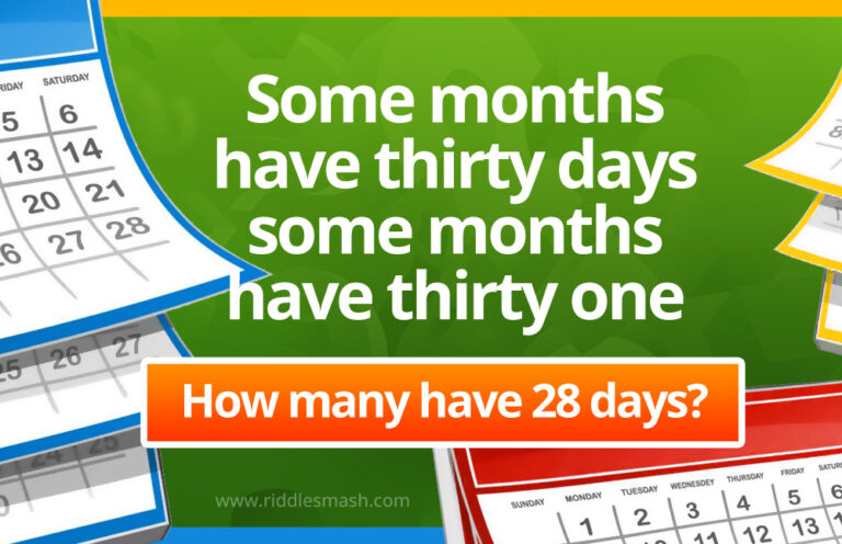 How many months have 28 days? - Riddle - Riddlesmash.com