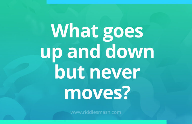 What goes up and down but never moves? - Riddlesmash