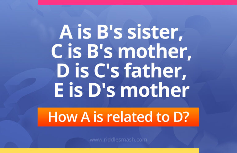 A is B's sister, C is B's mother - Riddle - Riddlesmash.com