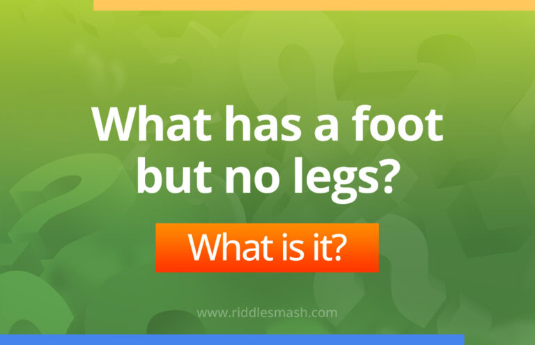 What has one foot on each side and one in the middle? – Riddlesmash.com