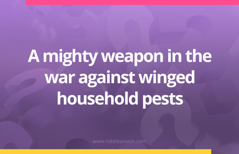 A mighty weapon in the war against winged household pests - Riddle ...