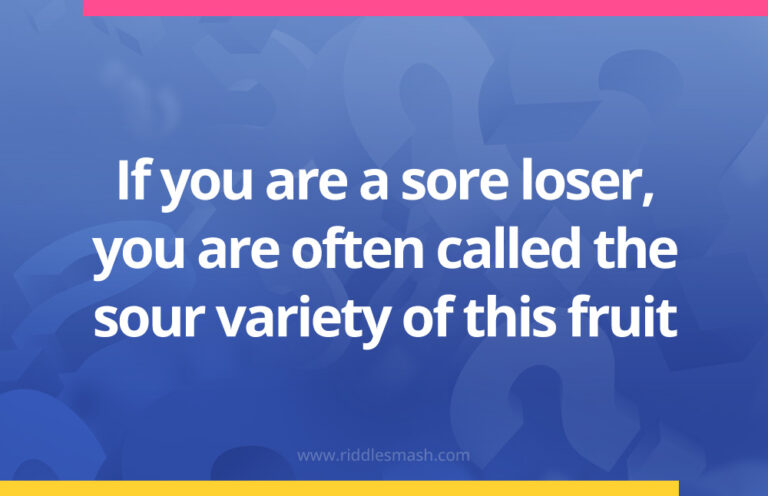 If you are a sore loser, you are often called the sour variety of this ...