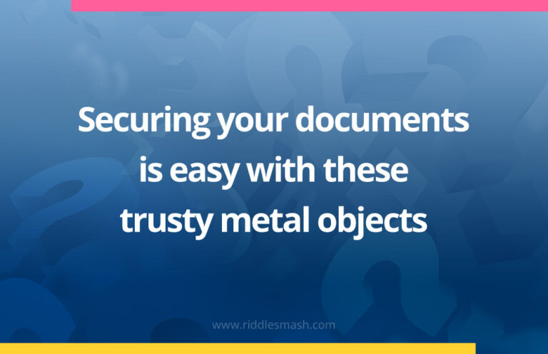 Securing your documents is easy with these trusty metal objects ...