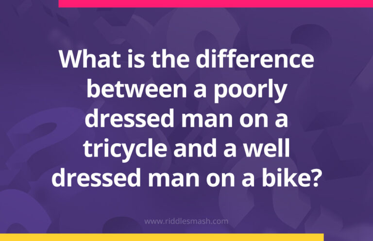 What is the difference between a poorly dressed man on a tricycle ...