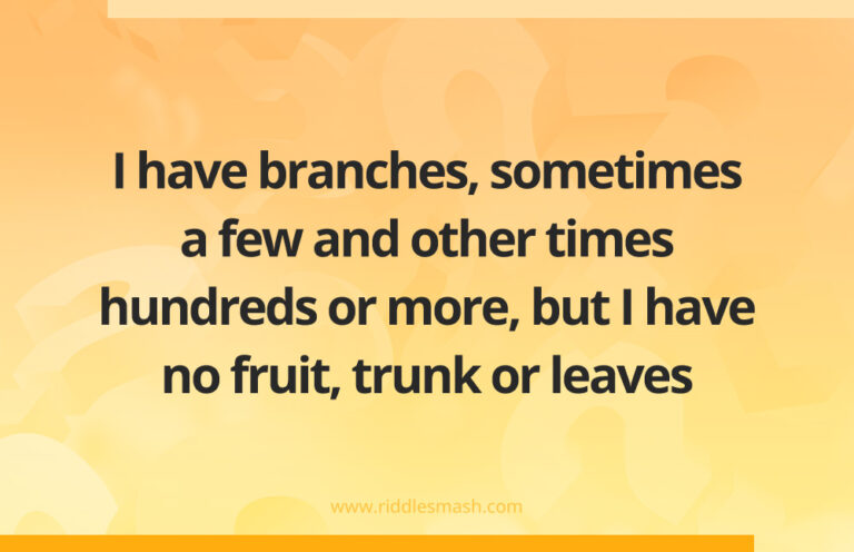 I have branches, but no fruit, trunk or leaves - Riddle - Riddlesmash.com
