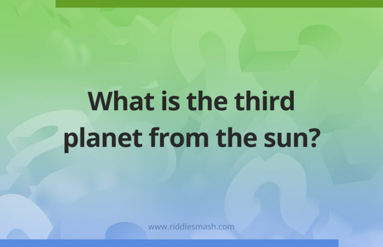 Third planet from the sun - Riddle - Riddlesmash
