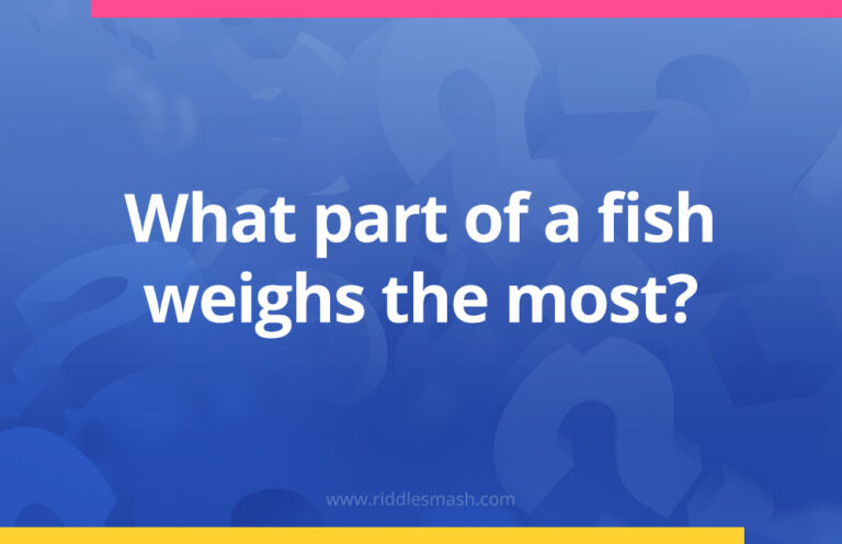 What part of a fish weighs the most? - Riddlesmash.com