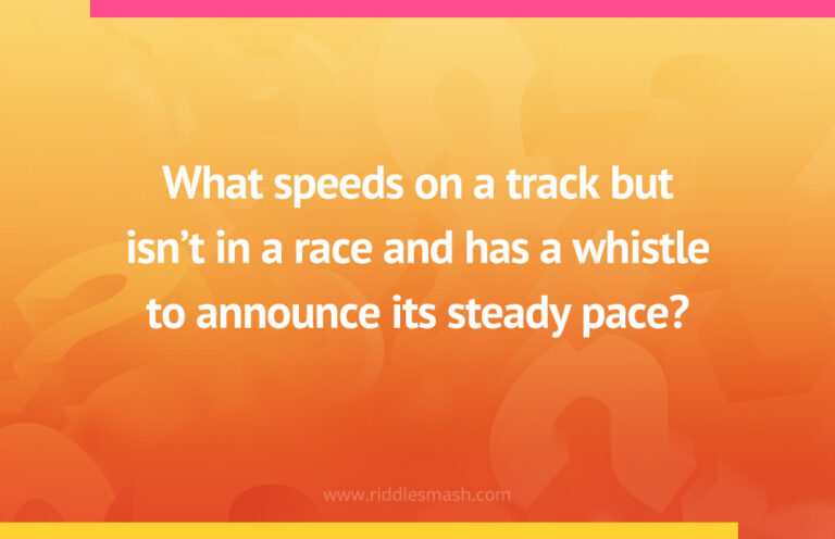 What speeds on a track but isn't in a race - Riddle - Riddlesmash