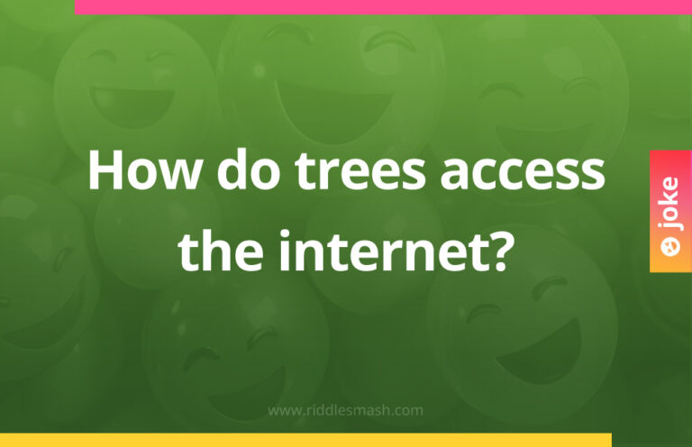 How do trees access the internet? - Riddlesmash.com