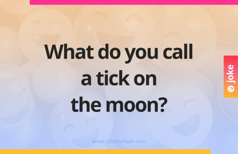 What do you call a tick on the moon? - Riddlesmash