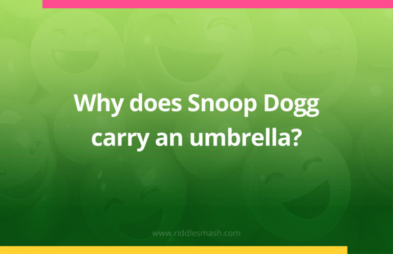 Why does Snoop Dogg carry an umbrella? - Riddlesmash.com
