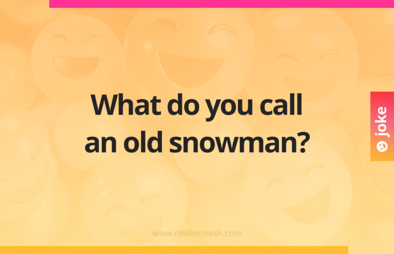 What do you call an old snowman? - Riddlesmash.com