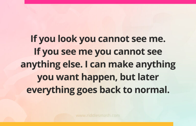 The more you look at it, the less you see - Riddle - Riddlesmash